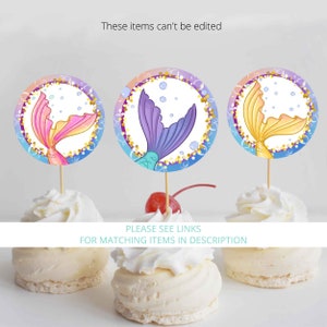 Editable Mermaid Water Bottle Labels Mermaid Tail Birthday - Etsy