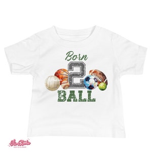 Born 2 Ball, Tshirt Graphic, 2nd Birthday, Screen Print Graphic, All ...