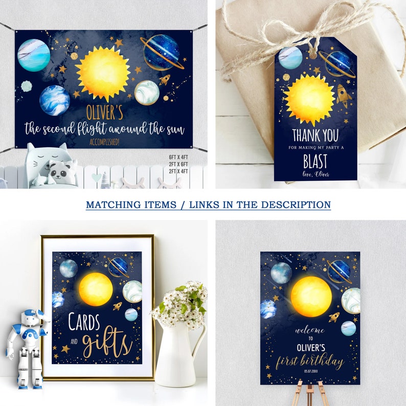 Guess the Baby Birthday Calendar Outer Space Editable Outer | Etsy