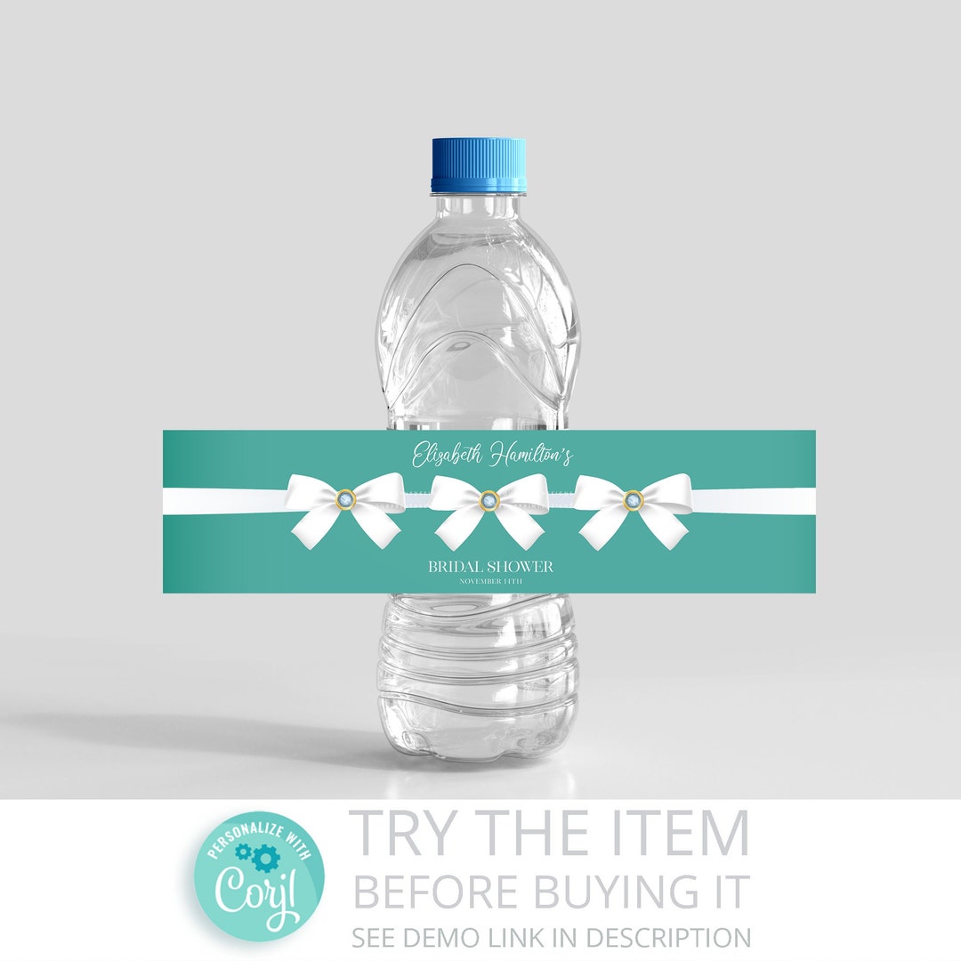 Editable Water Bottle Label Breakfast at • Birthday Party Water Bottle ...