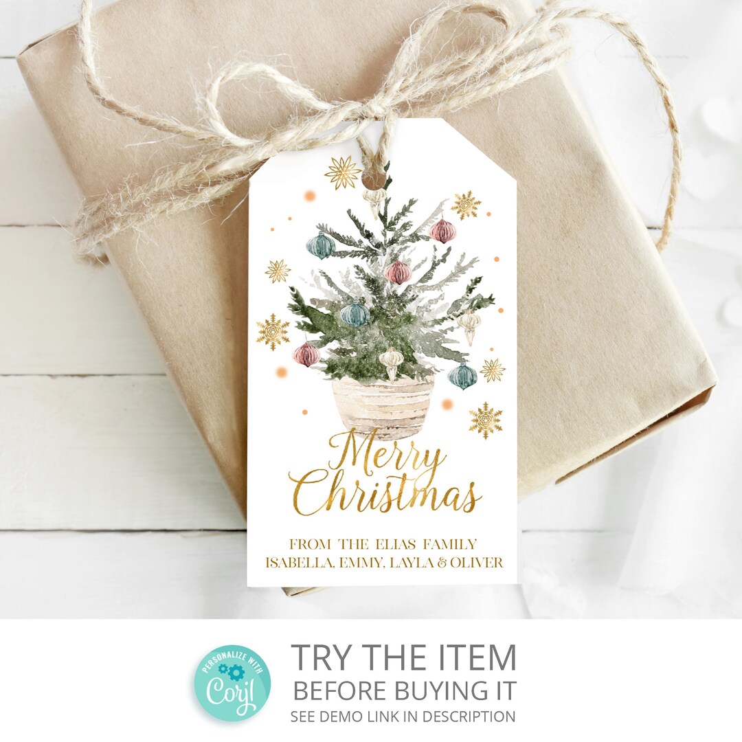 Christmas Favor Tags Holiday Gift Tags Merry Christmas Holiday Tags ...