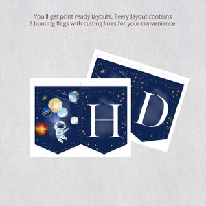 Outer Space Happy Birthday Banner, Galaxy First Birthday Party ...