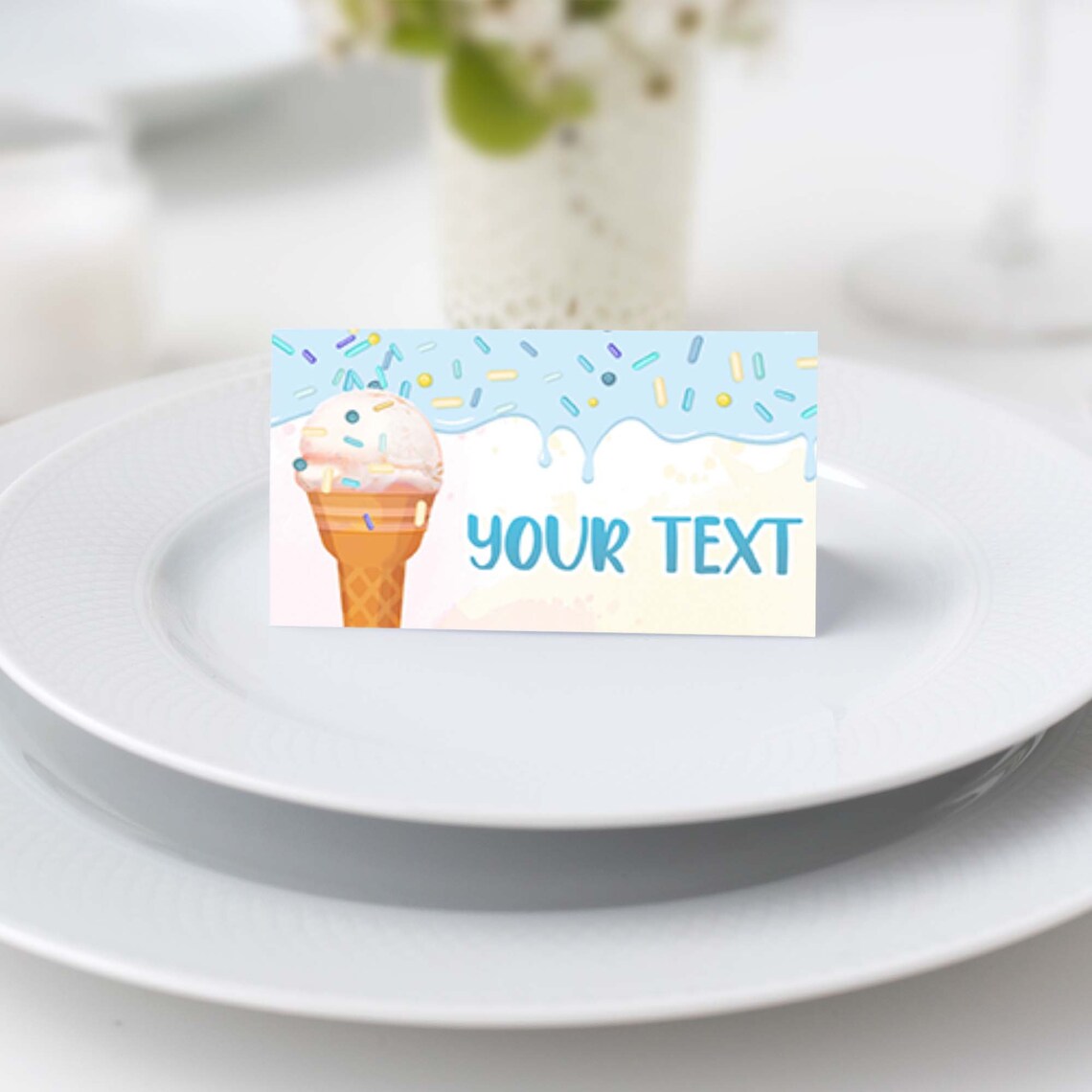 Editable Food Labels Ice Cream Bar | Ice Cream Party Place Card, Ice ...