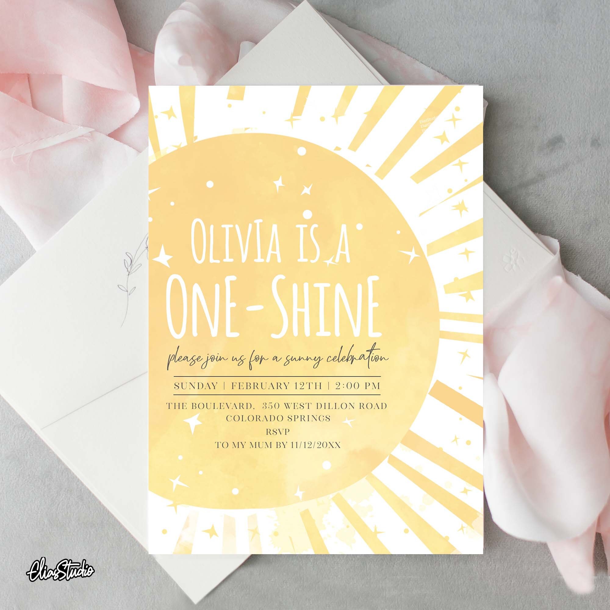Editable Sunshine Birthday Invitation Template Our Little - Etsy