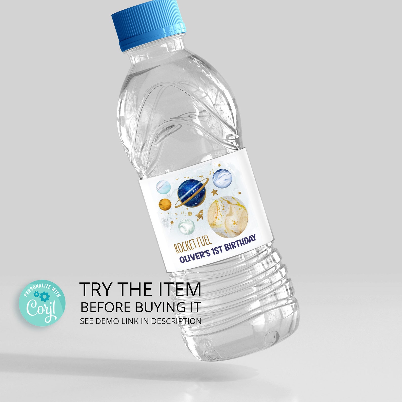Editable Outer Space Water Bottle Labels • Galaxy Party Decorations ...