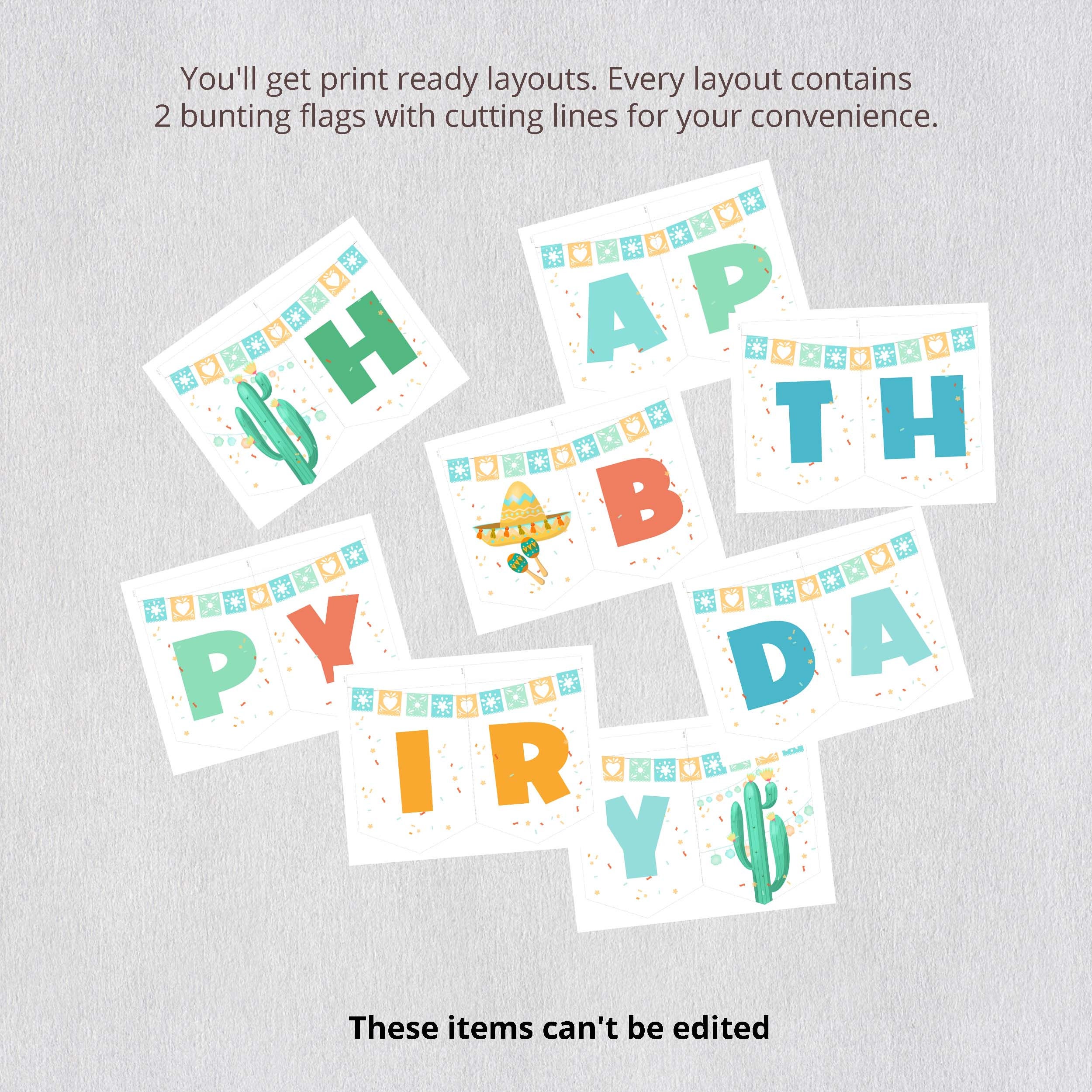 Happy Birthday Bunting Banner Printable Instant Download - Etsy