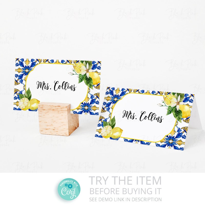 Lemon Placecards - Etsy