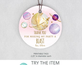 Outer Space Birthday Cupcake Toppers Two the Moon Birthday - Etsy