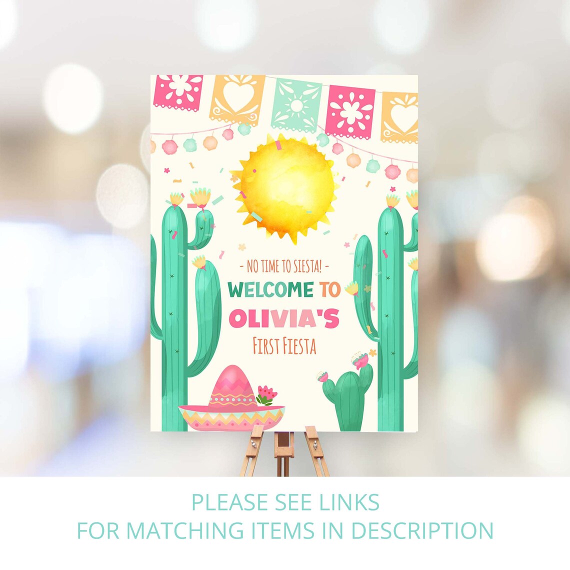 Editable First Fiesta Birthday Invitation Template 1st | Etsy