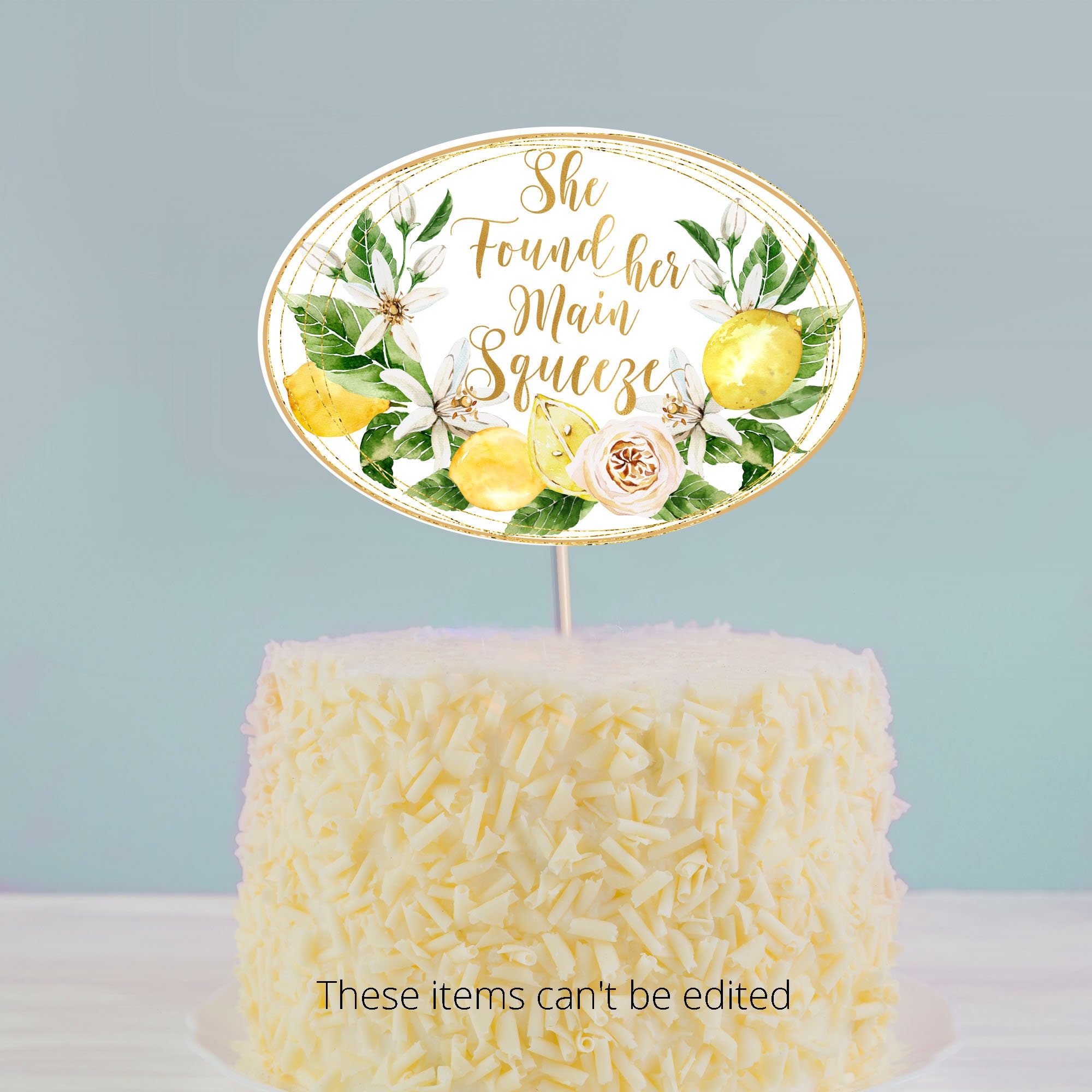 She Found Her Main Squeeze Cake Topper. Lemon Bridal Shower - Etsy