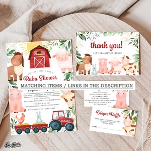 Farm Animal Baby Shower Game Bundle Baby Shower Farm Games Farm Animal ...