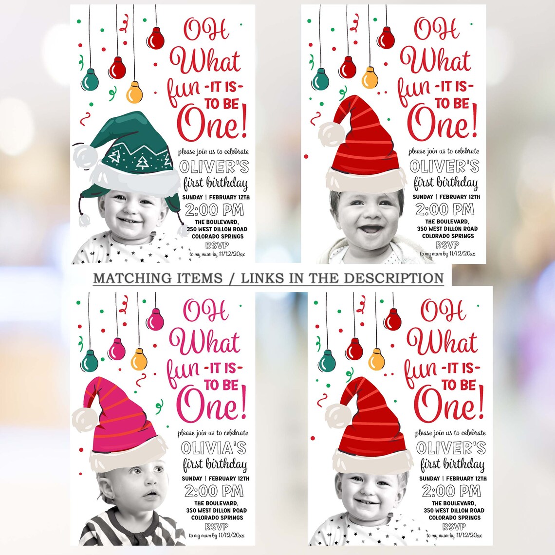 Oh What Fun It is to Be One Invitation Personalized With Your - Etsy