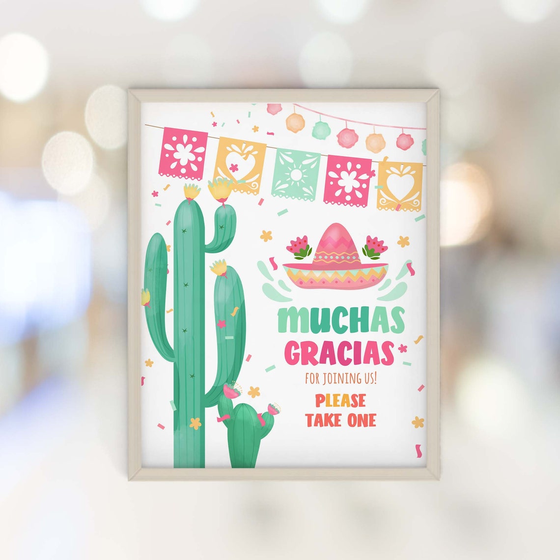 Thank You Sign, Taco Twosday Fiesta Theme Signs, Table Sign Party ...