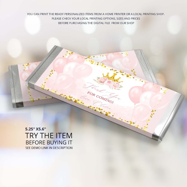 Princess Candy Bar - Etsy