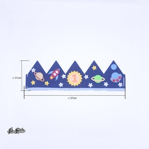 Space 1st Birthday Crown Baby First Trip Around the Sun Birthday Felt ...