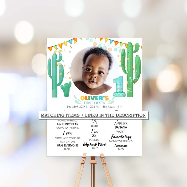 Editable Backdrop Banner Fiesta Birthday Digital Template - Etsy