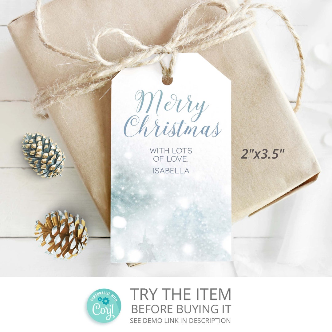 Editable Christmas Tags Personalized Christmas Tag Gift Tag Christmas ...