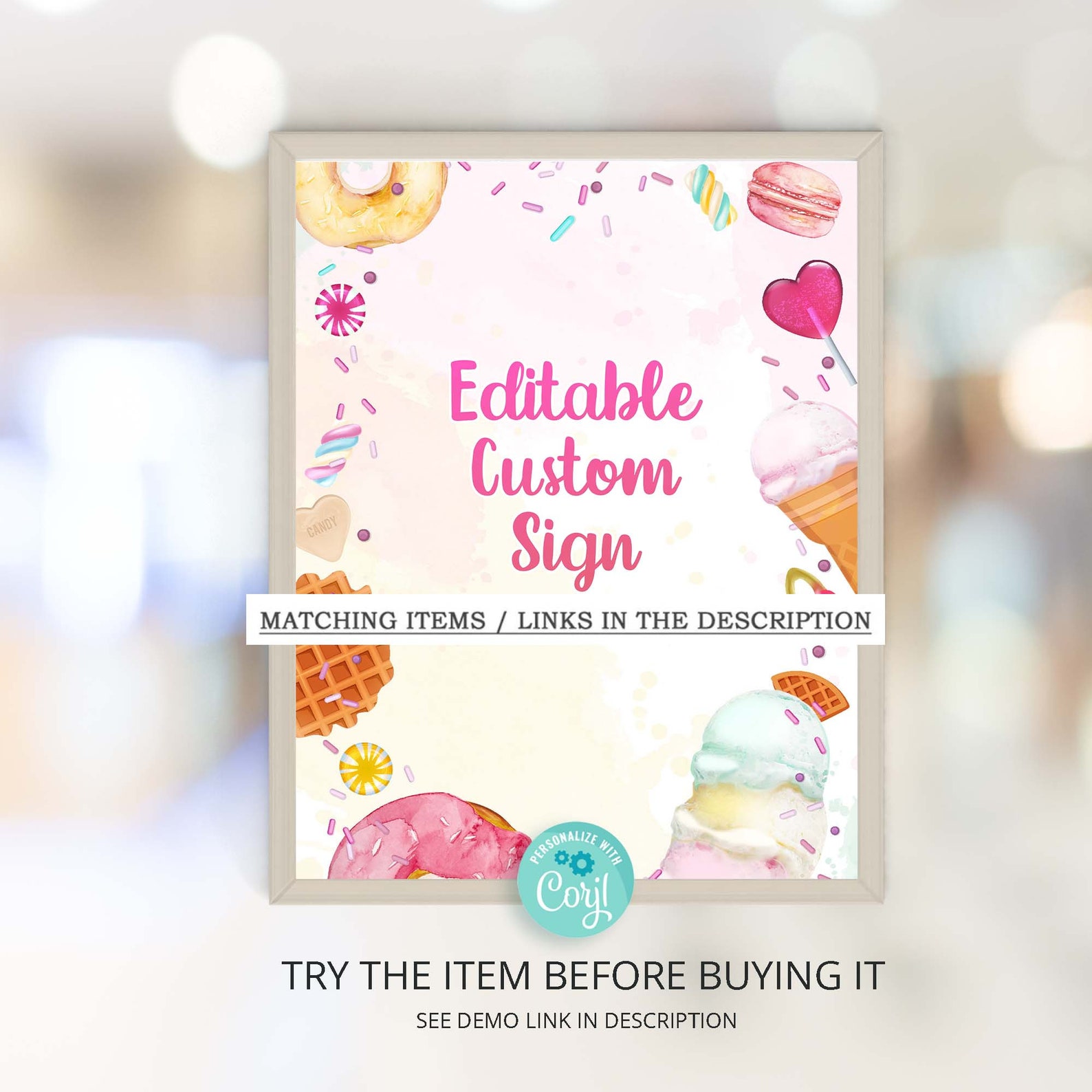 Editable Food Labels Sweet One Birthday Party Place Card - Etsy