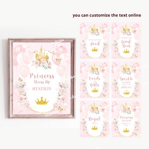 Princess Birthday Sign Bundle Our Little Princess Sign Set Editable ...