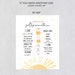 Editable Our Little Sunshine Birthday Milestones Sign First - Etsy