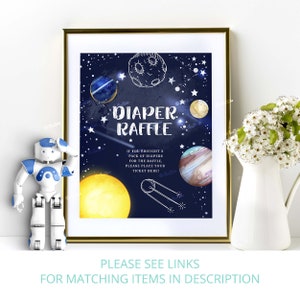 Editable Outer Space Backdrop Banner Template | Personalized Baby ...