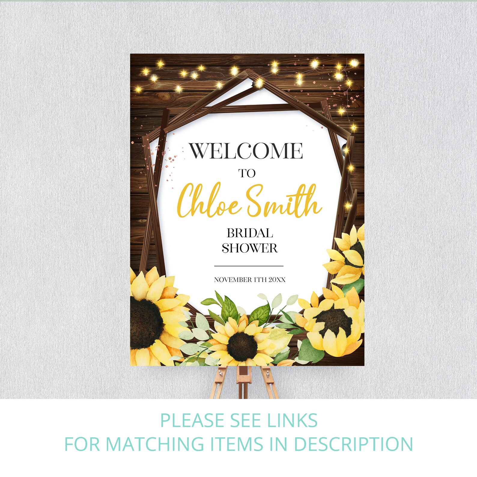 Editable Sunflower Baby Shower Invitation Template Sunflower | Etsy