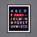 Neon Alphabet Printable Neon Light Font ABC Poster, Educational Art ...