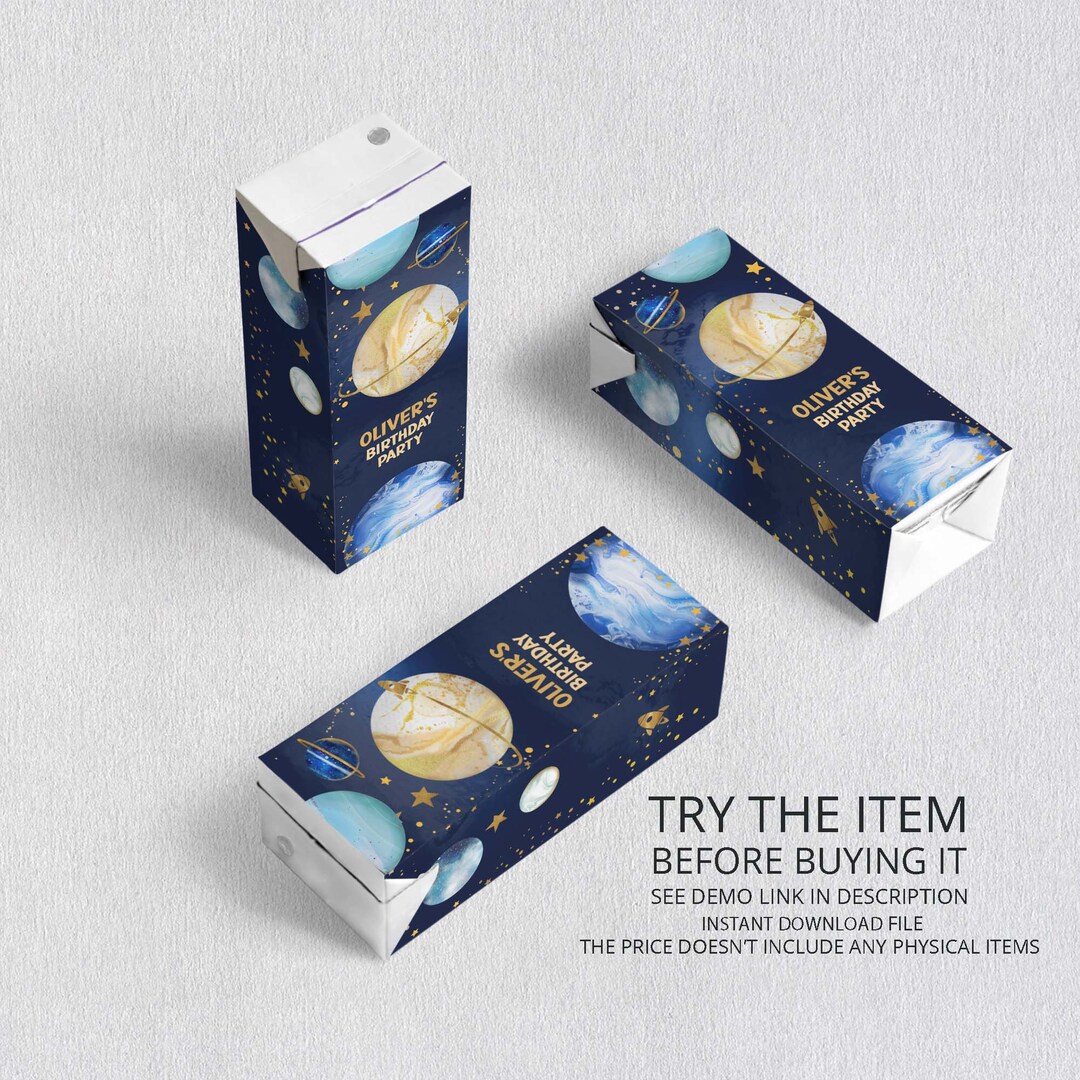 Personalized Juice Box Wrapper Trip Around the Sun for 6.75o | Space ...