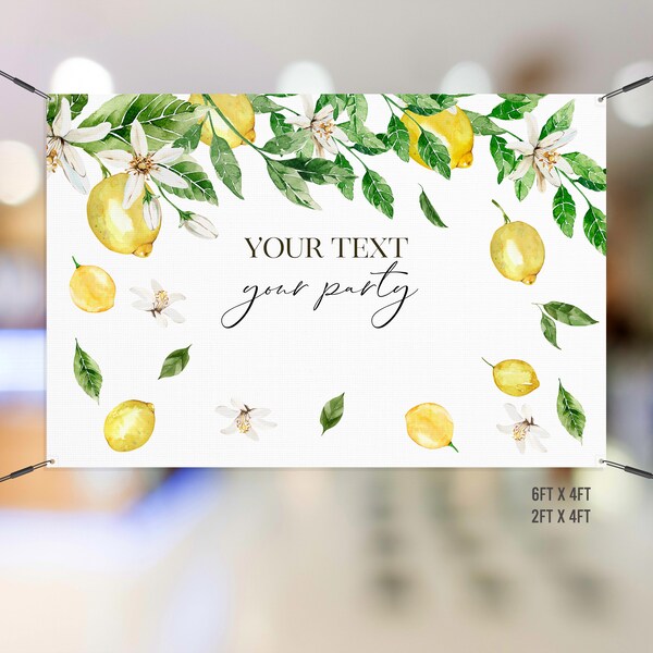 Lemon Backdrop - Etsy