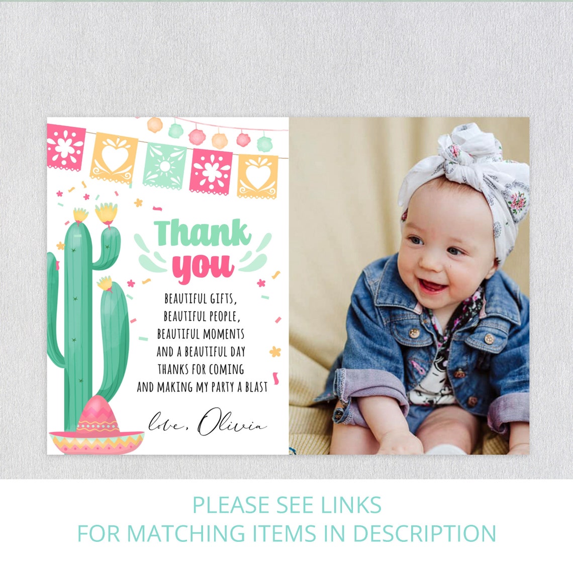 Thank You Sign Taco Twosday Fiesta Theme Signs Table Sign | Etsy