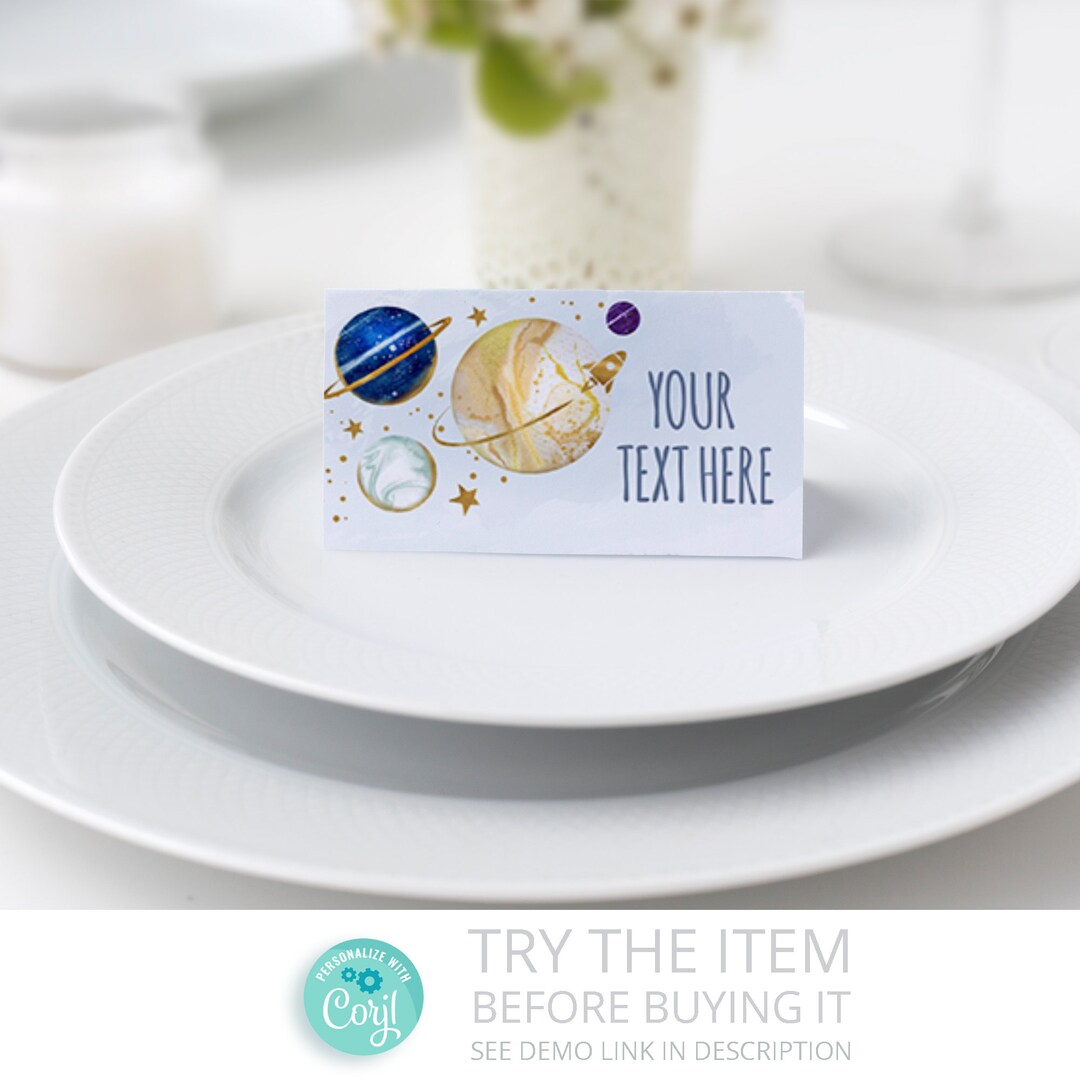 Editable Food Labels Outer Space Birthday, First Trip Around the Sun ...