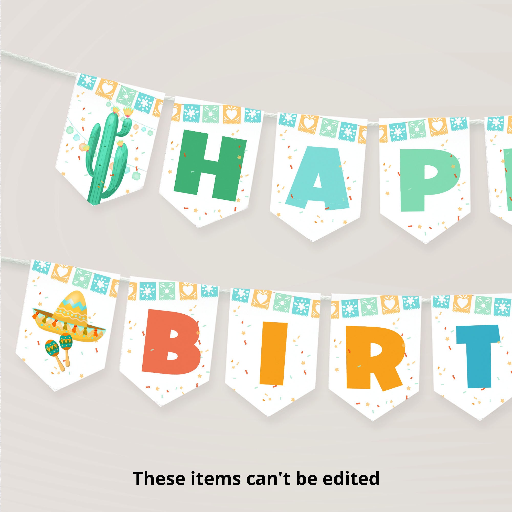 Happy Birthday Bunting Banner Printable Instant Download - Etsy