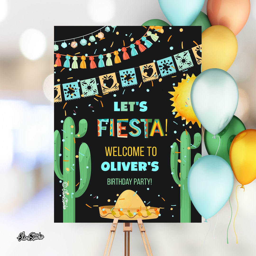 Fiesta Birthday Decorations, Birthday Sign, Taco Birthday Party ...
