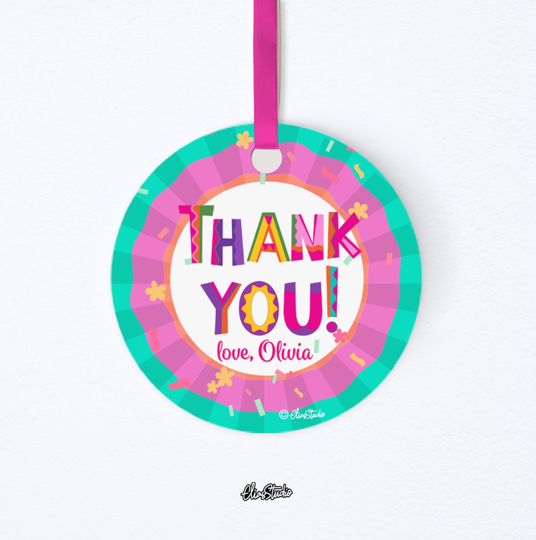 Fiesta Birthday Party, Thank You Tags Template, Fiesta Thank You Tags ...