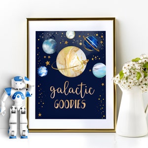 Galactic Goodies Sign Template Space Party Snacks Sign - Etsy