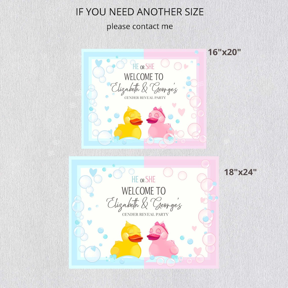 Waddle It Be Gender Reveal Sign | Duck Gender Reveal Party Welcome Sign ...
