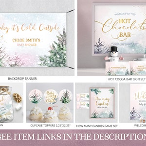 Baby Its Cold Outside Baby Shower Bundle | Boho Winter Baby Shower ...