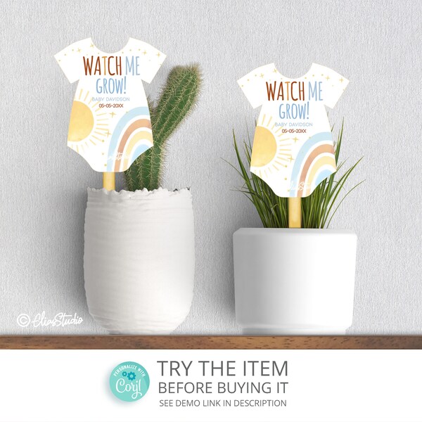 Watch Me Grow Succulent Tags - Etsy
