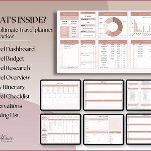 Ultimate Travel Planner, Travel Spreadsheet, Digital Travel Journal ...