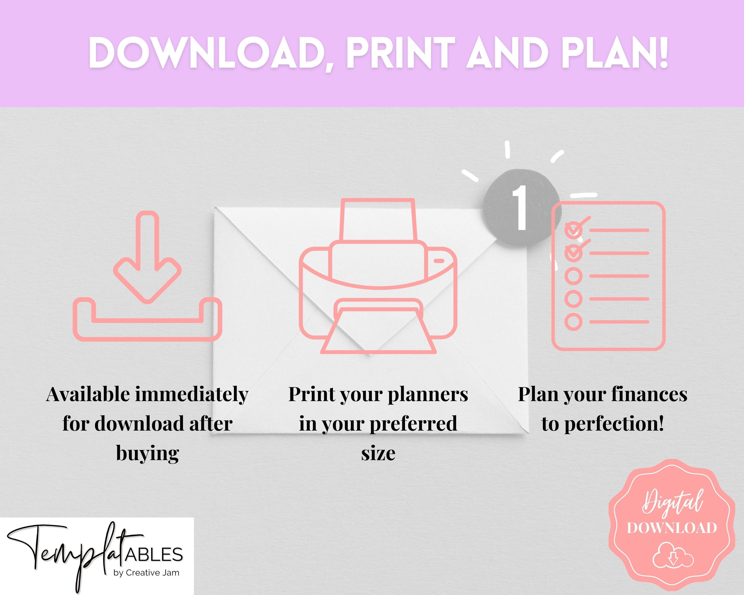 Finance Planner BUNDLE! Budget Planner Templates, Financial Savings ...