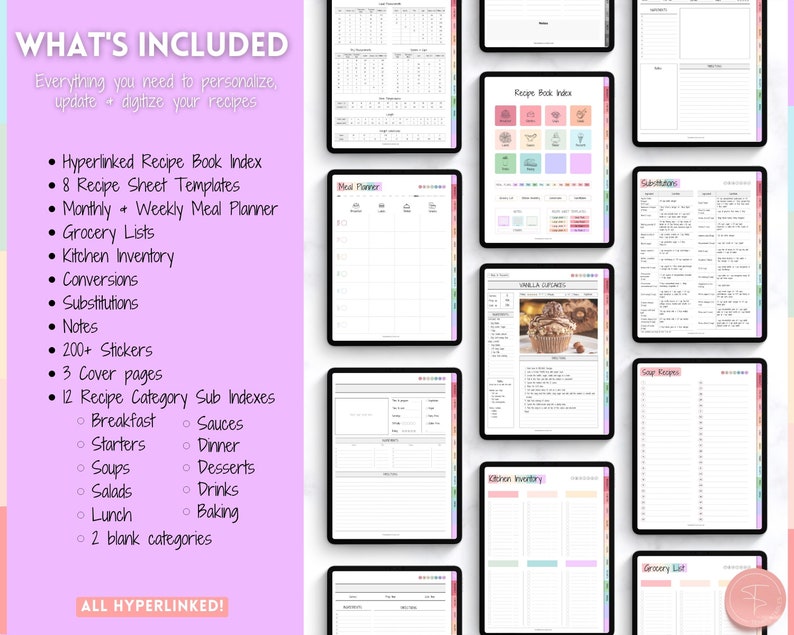 Digital Recipe Book for Goodnotes Recipe Template Digital - Etsy