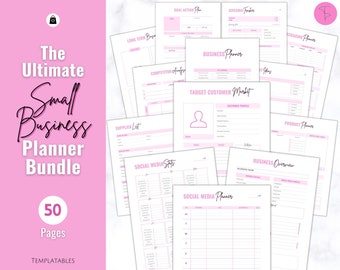 Etsy Planner, Printable Small Business Planner BUNDLE, Business Planner ...
