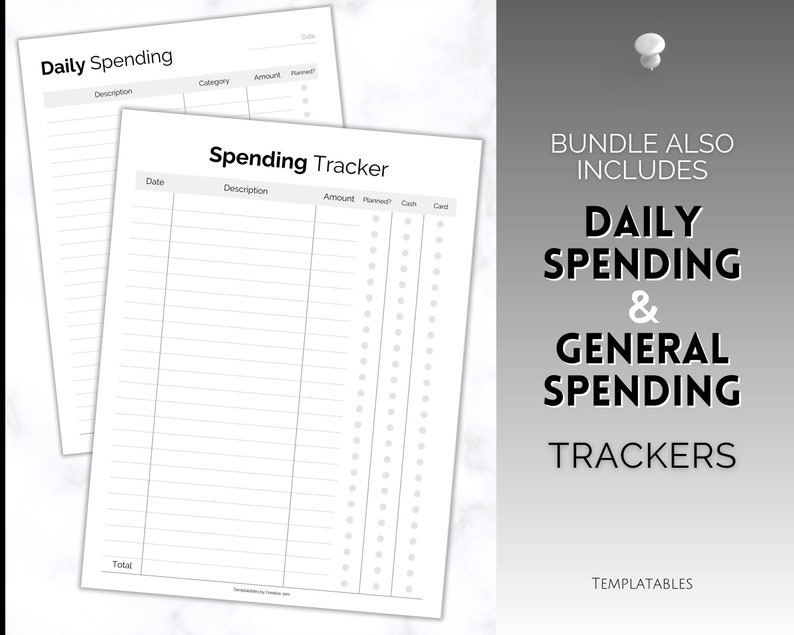 Weekly Spending Tracker Printable Spending Log Weekly Budget - Etsy