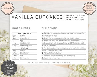 Retro Recipe Cards | Etsy