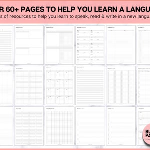 Language Learning Planner, Study Korean, Japanese, Spanish, French ...