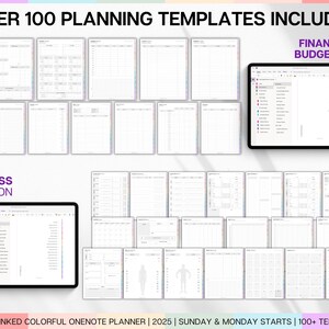 COLORFUL Onenote Planner, 2025 Digital Planner, Onenote Template, Daily ...