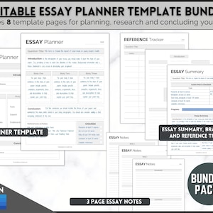8 Page EDITABLE Essay Planner BUNDLE for Students Essay - Etsy