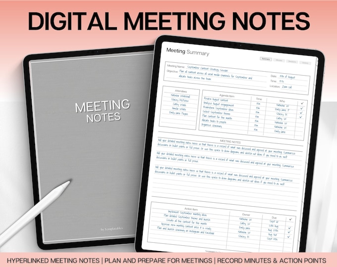 Efficient Meeting Notes Template: Streamline Your Business Meetings ...