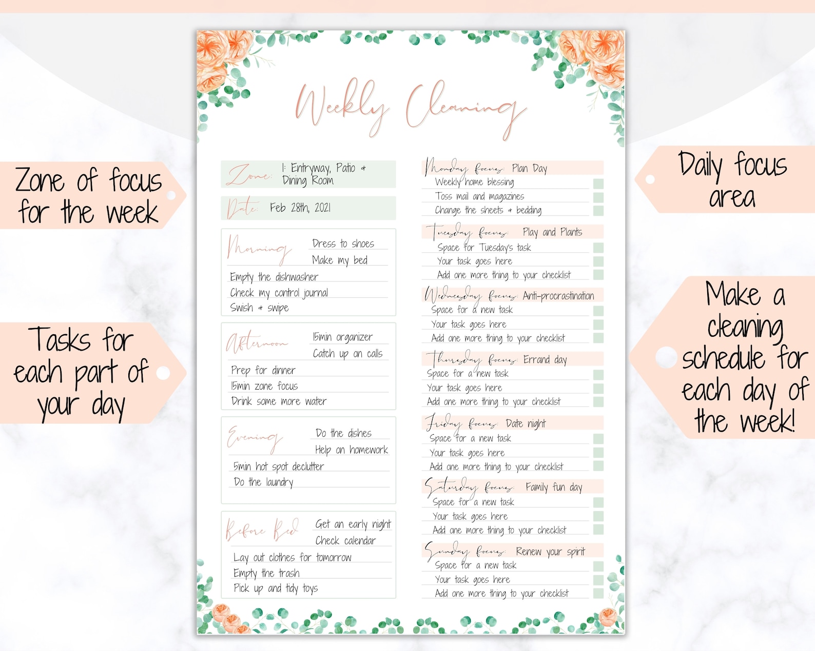 FLY LADY Control Journal, Flylady Cleaning Planner! Daily Routine ...