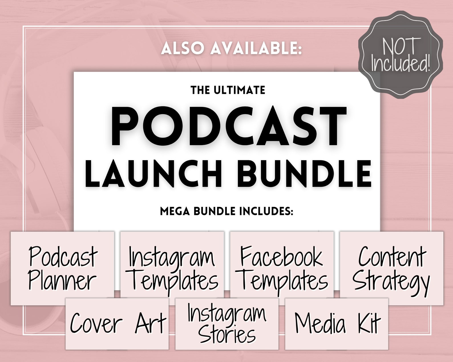 Editable Podcast Planner BUNDLE Pack. Podcast Template Content Calendar ...
